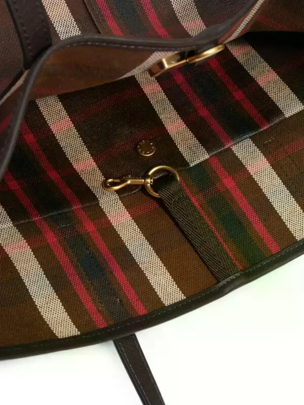 Bimba Y Lola Large Oak Tartan Shopper Bag
