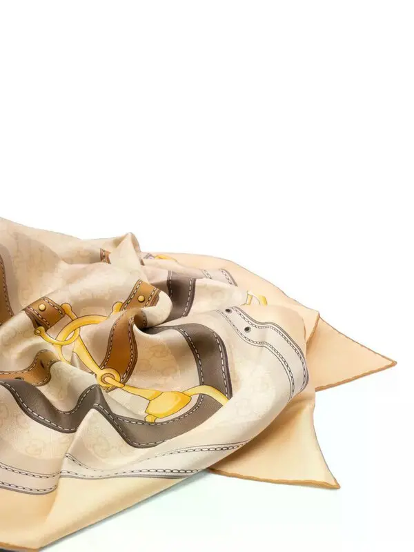 Gucci Gg Supreme Belt-print Scarf - Neutrals