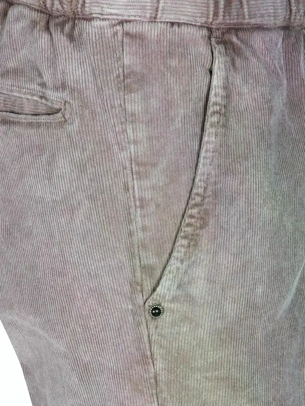WHITE SAND Belted Corduroy Trousers - Neutrals