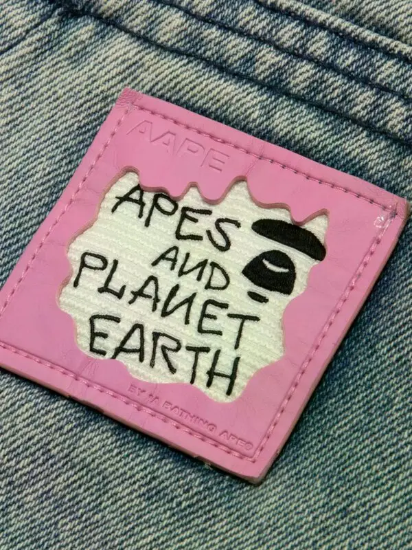 AAPE BY *A BATHING APE Paint-splatter Denim Gilet