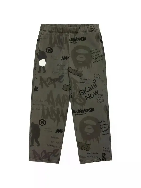 AAPE BY *A BATHING APE Aapeunvs Graffiti-print Track Pants