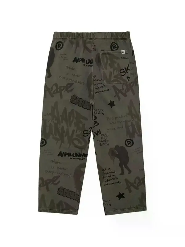 AAPE BY *A BATHING APE Aapeunvs Graffiti-print Track Pants