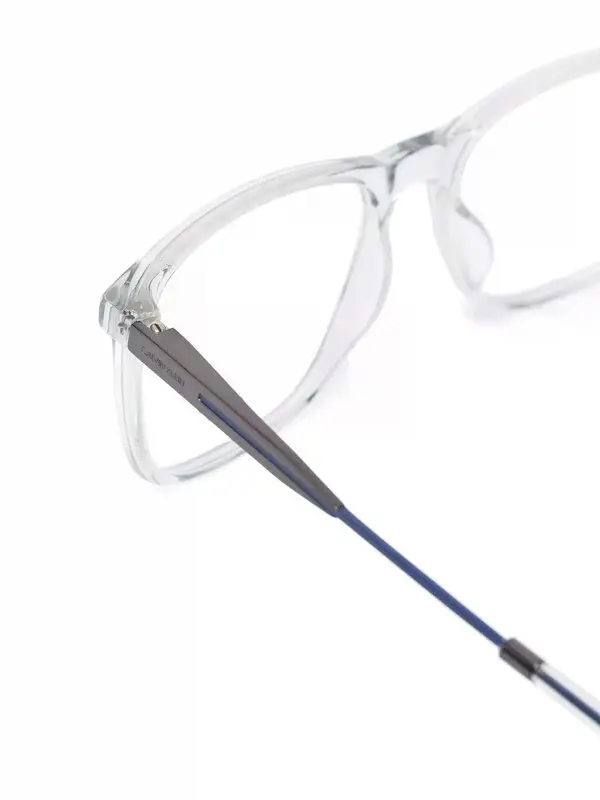 Calvin Klein Transparent Square Frame Eyeglasses