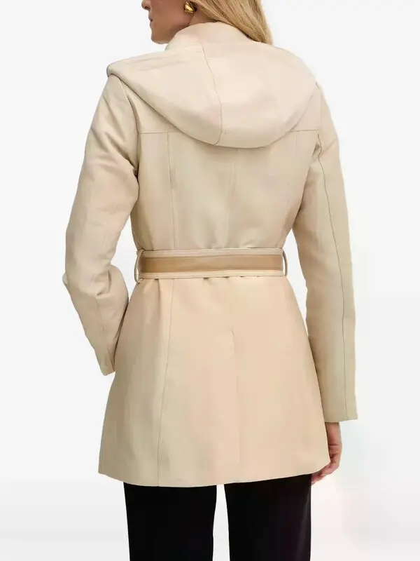 MORGAN Belted Hooded Trench Coat