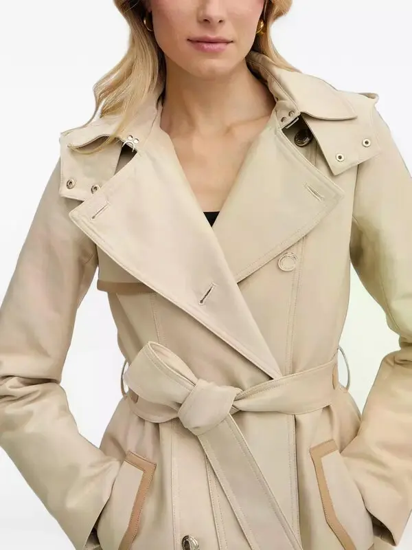 MORGAN Belted Hooded Trench Coat