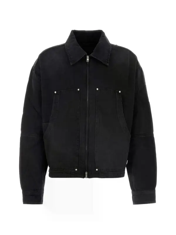 Amiri Zip-up Denim Work Jacket - Black
