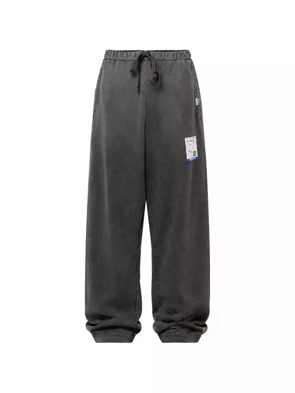 Mihara Yasuhiro Distressed Faded Cotton Trousers - Black
