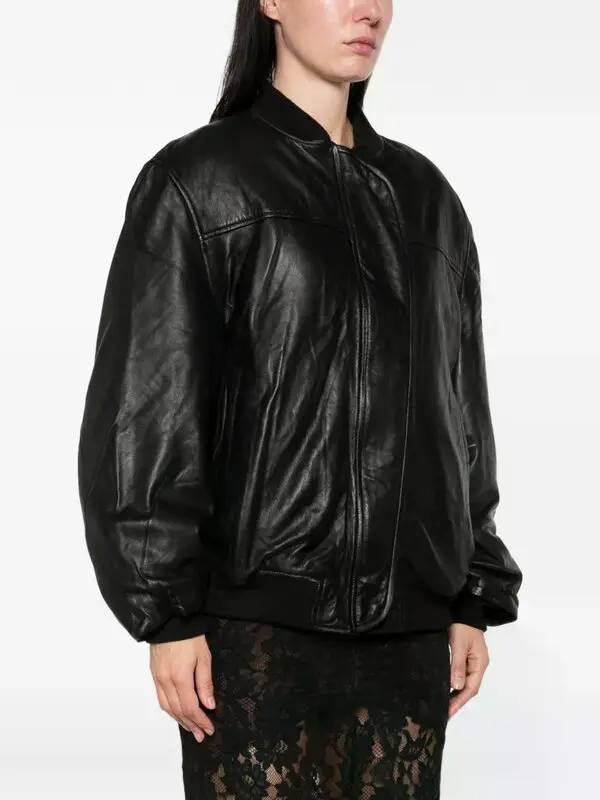 ROTATE BY BIRGER CHRISTENSEN Zip-up Leather Jacket