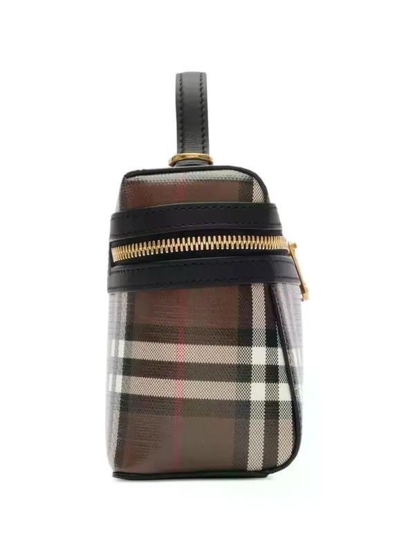Burberry Check Vanity Bag - Brown