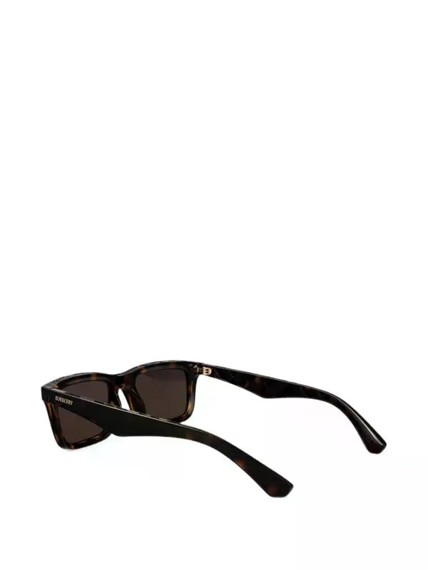 Burberry Tortoiseshell-effect Rectangle-frame Sunglasses