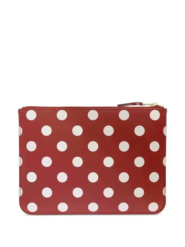 Comme Des Garçons Polka-dot Leather Pouch