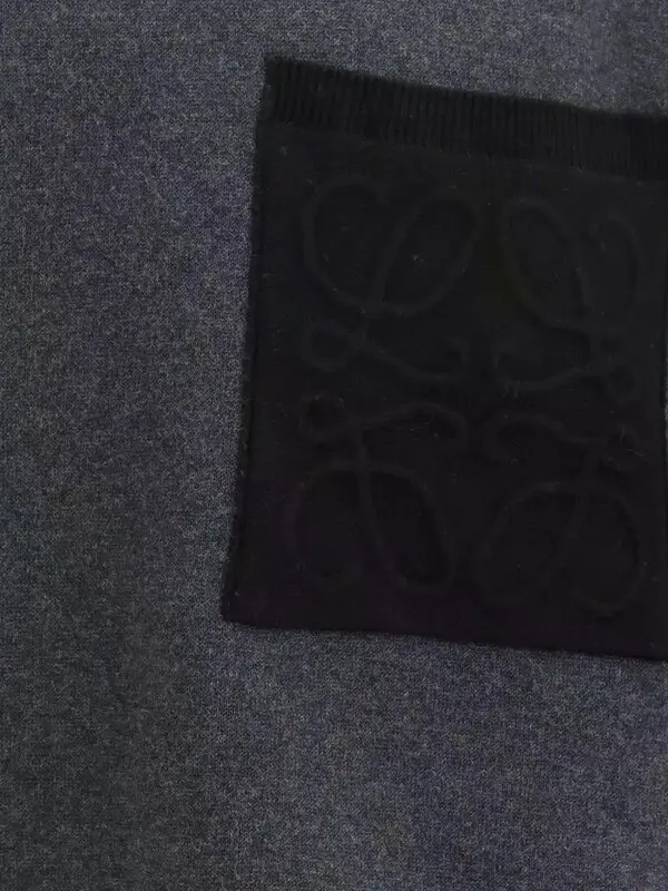 Loewe Anagram Motif Pocket Crew Neck Sweater
