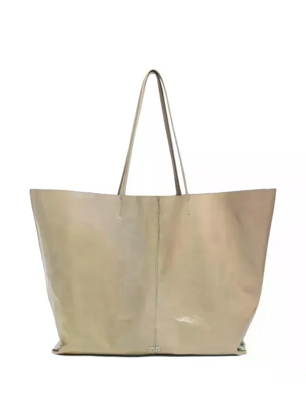 Bimba Y Lola Shiny Leather Maxi Shopper Bag - Neutrals