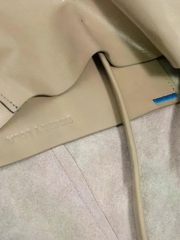 Bimba Y Lola Shiny Leather Maxi Shopper Bag - Neutrals