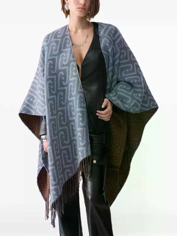 Liu Jo Monogram-jacquard Poncho
