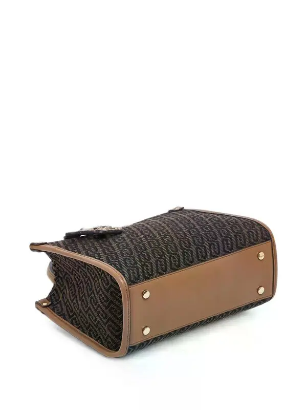 Liu Jo Jacquard Monogram Top Handle Bag With Charm