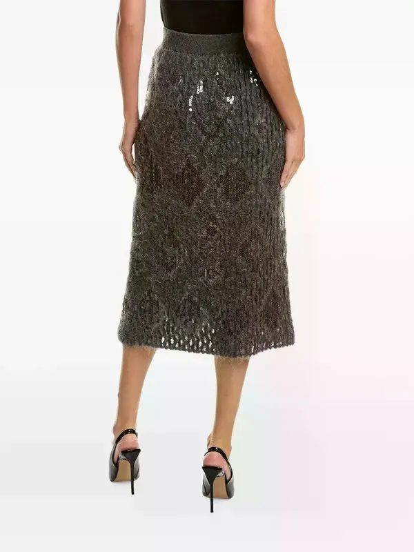 Brunello Cucinelli Sequin-embellished Midi Skirt