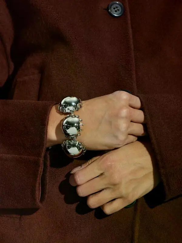 Marni Stud-embellished Dome Bracelet - Silver