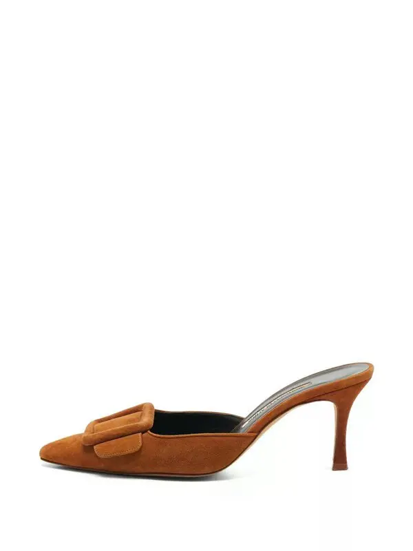 Manolo Blahnik Maysale Buckle Mules