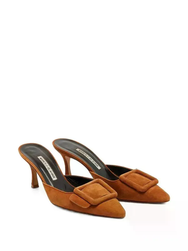 Manolo Blahnik Maysale Buckle Mules