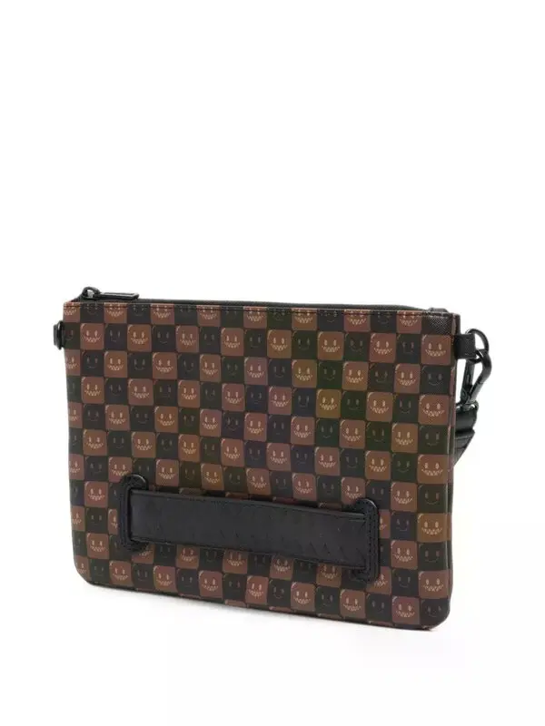 SPRAYGROUND Shark Mouth Check-print Clutch Bag