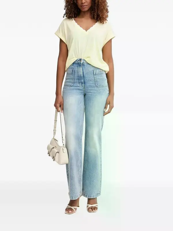 MORGAN Bow-embellished Patch-pocket Jeans