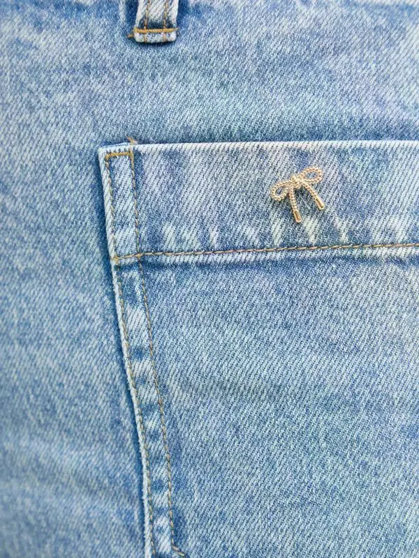 MORGAN Bow-embellished Patch-pocket Jeans