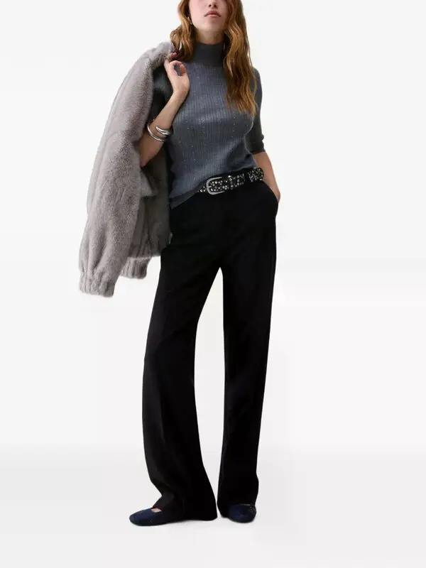 Liu Jo Wool Top With Rhinestone Embellishments