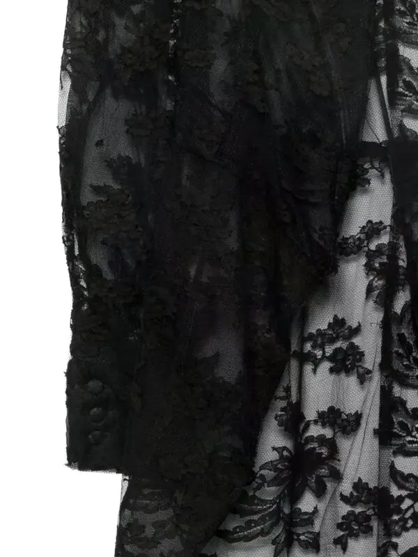 MARC LE BIHAN Lace-overlay Asymmetric Jacket