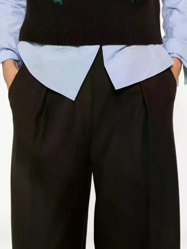 Maje Pleated Flared Trousers
