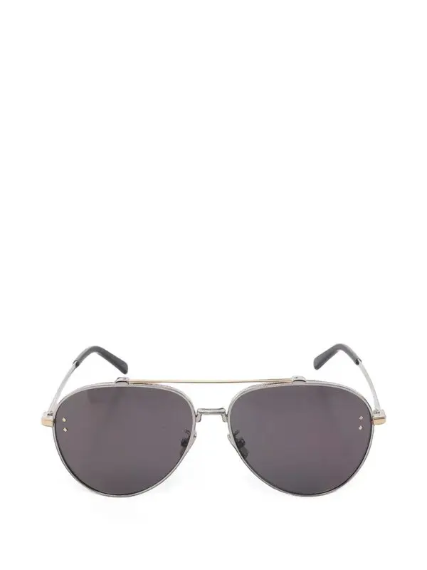 Dior 2010s Cd Diamond Pilot Sunglasses - Silver