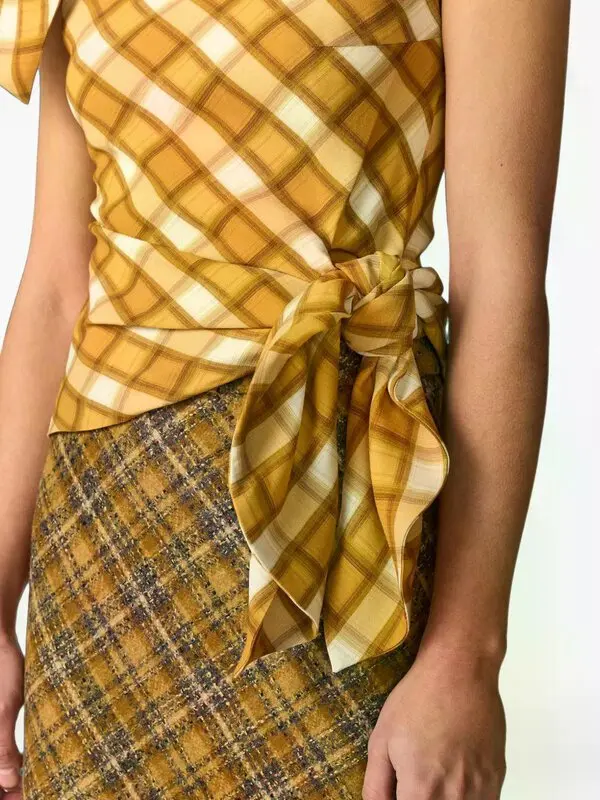 Monse Asymmetric Tweed Skirt