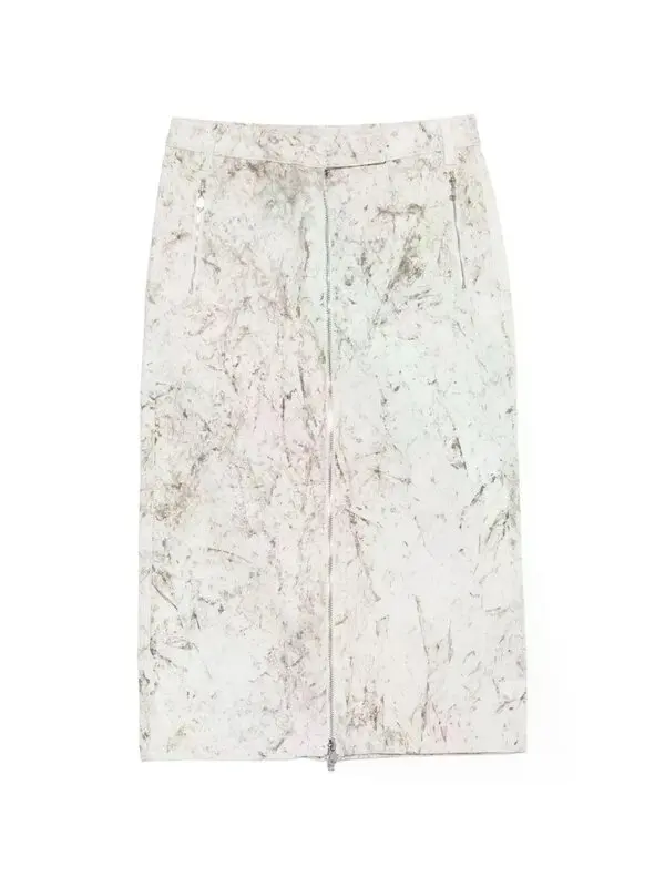 Tibi Calcimin Denim Zip-up Skirt