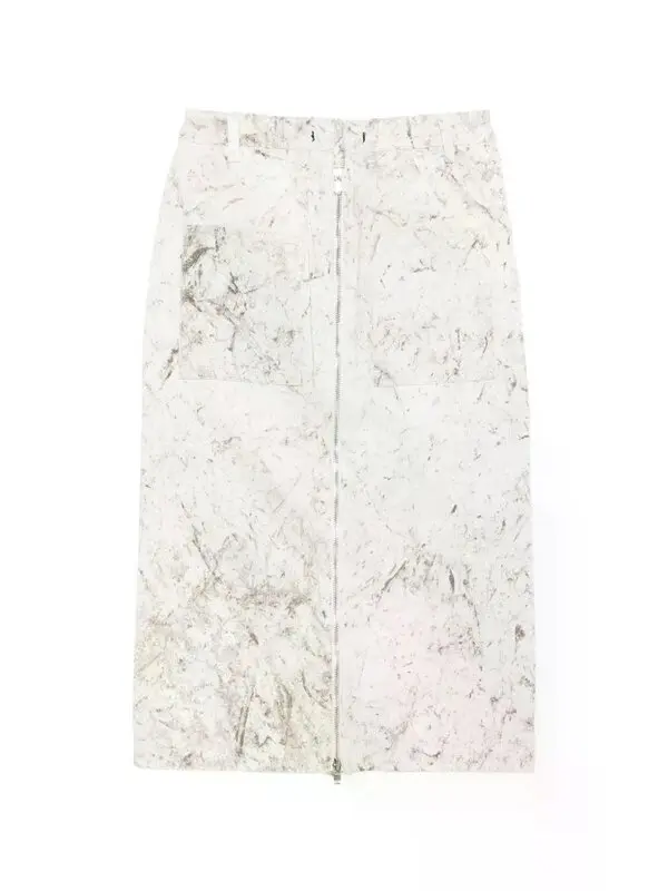 Tibi Calcimin Denim Zip-up Skirt