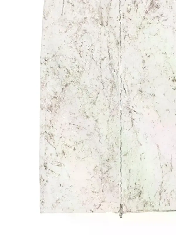 Tibi Calcimin Denim Zip-up Skirt