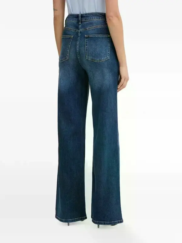 MORGAN Chain-link-detail Wide-leg Jeans