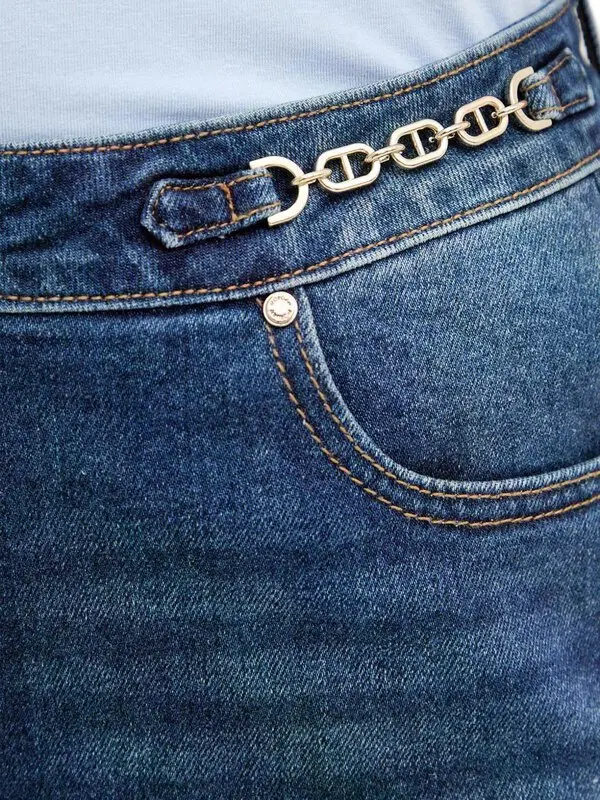 MORGAN Chain-link-detail Wide-leg Jeans