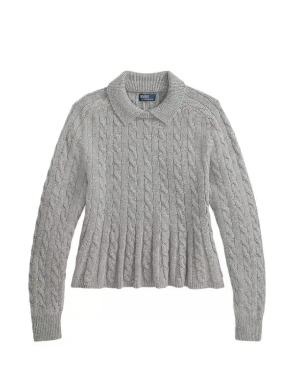 Polo Ralph Lauren Cable Wool-cashmere Peplum Jumper
