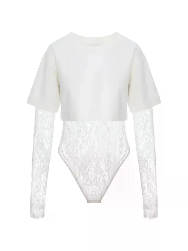 HAMZA Osaka Lace-panelled Top