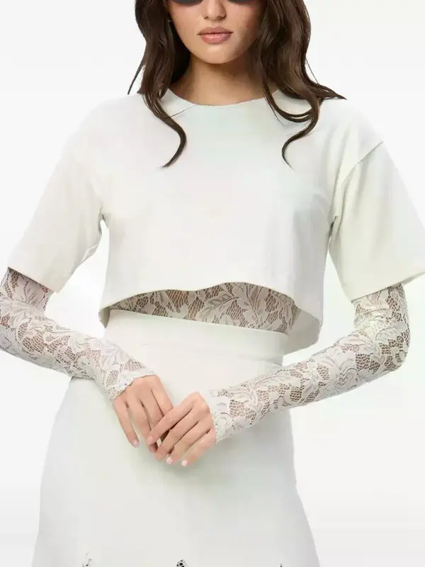 HAMZA Osaka Lace-panelled Top