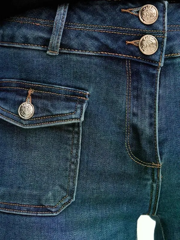 MORGAN Button-detail Pocket-flap Jeans
