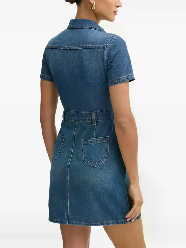 MORGAN Rogla Short-sleeve Button-front Mini Dress