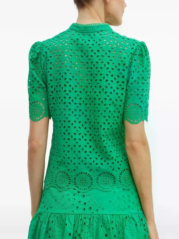 MORGAN Broderie-anglaise Scalloped Top