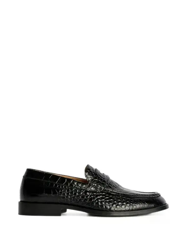 Our Legacy Light Croc-effect Leather Loafers
