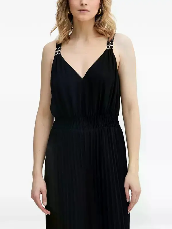 MORGAN V-neck Pleated Jumpsuit