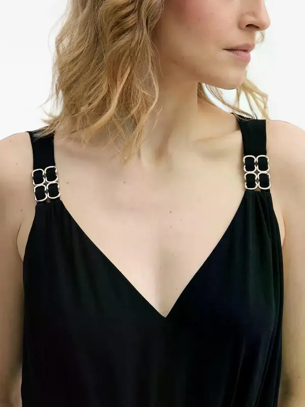 MORGAN V-neck Pleated Jumpsuit