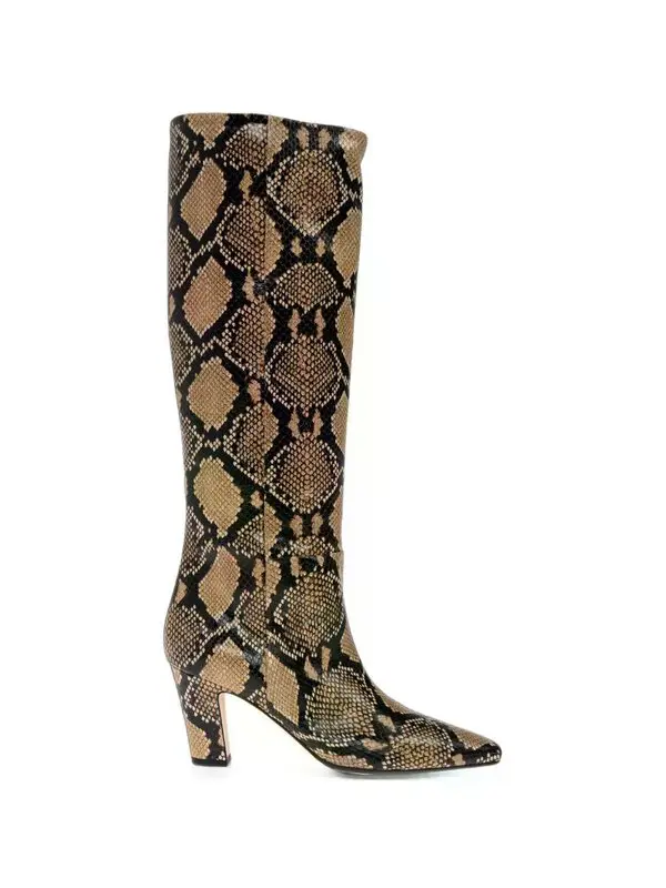 AeydĒ Silva Snake-print Boots - Neutrals