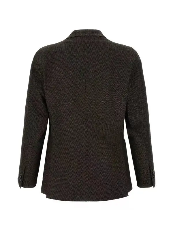 Tagliatore Montecarlo Herringbone Double-breasted Blazer - Brown