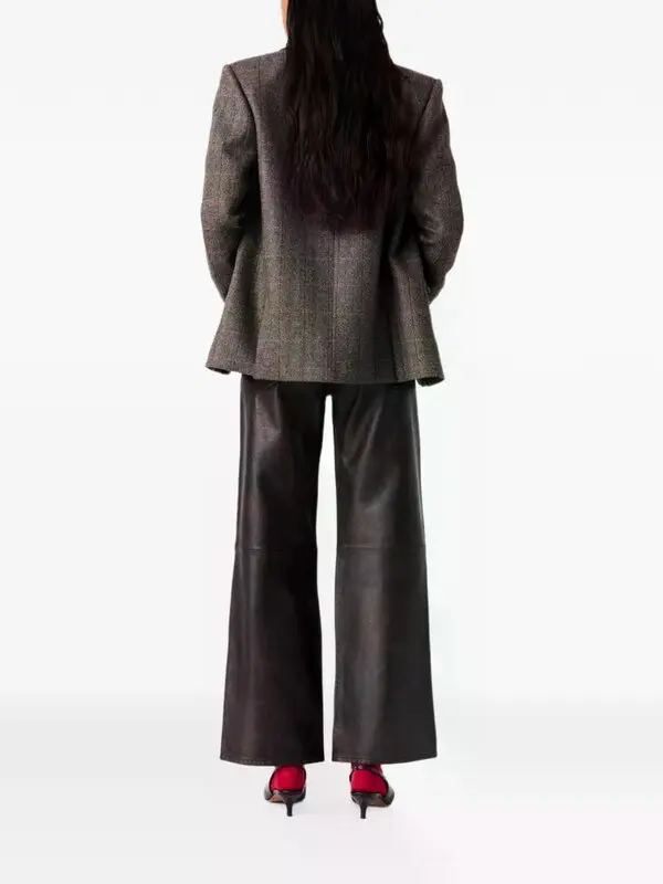Maje Leather Straight-leg Trousers