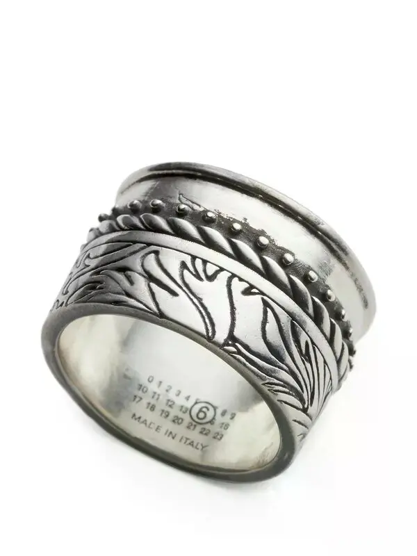 MAISON MARGIELA Floral-engraved Layered Ring